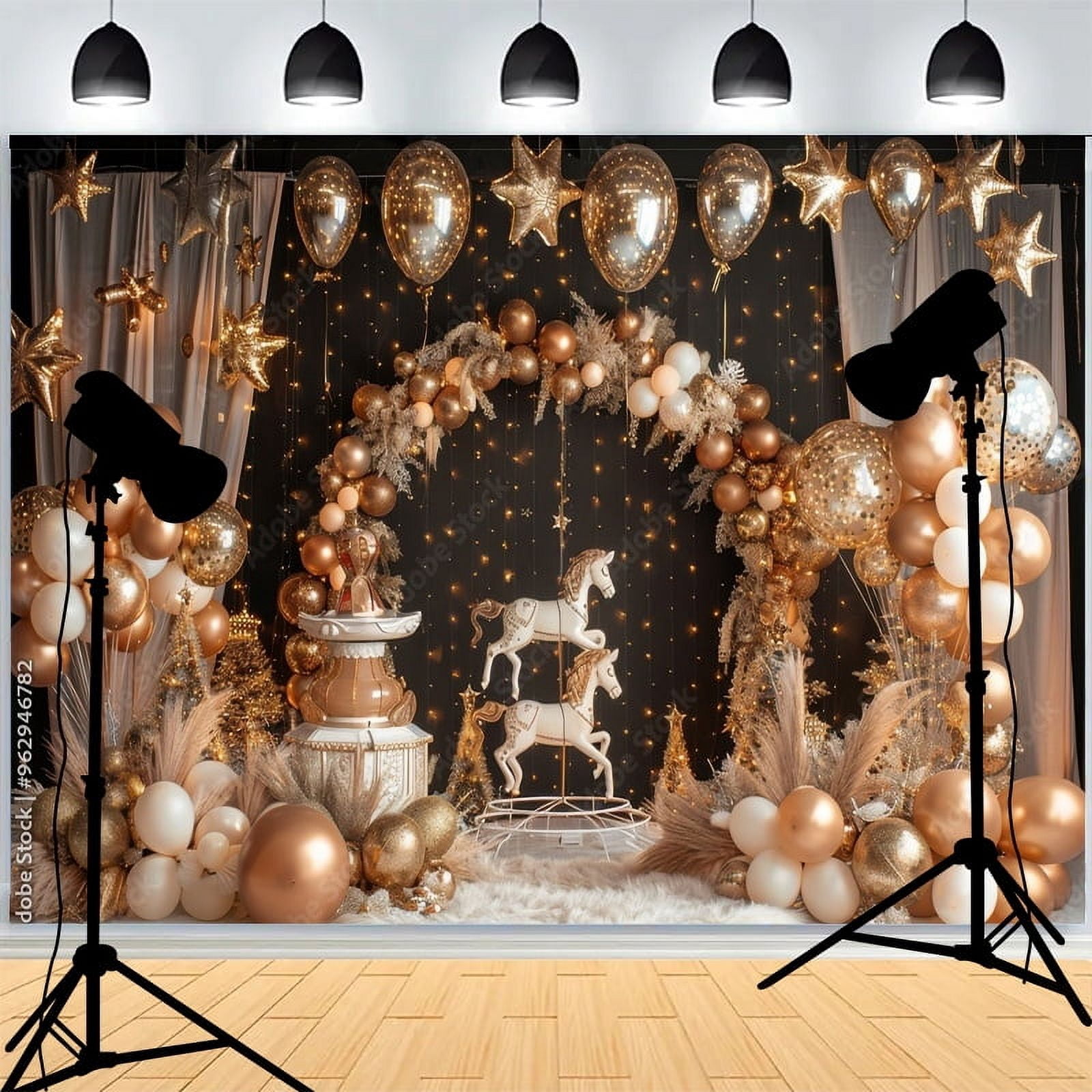 Front Door Window Christmas Day Wreach Photography Backdrops New Year ...