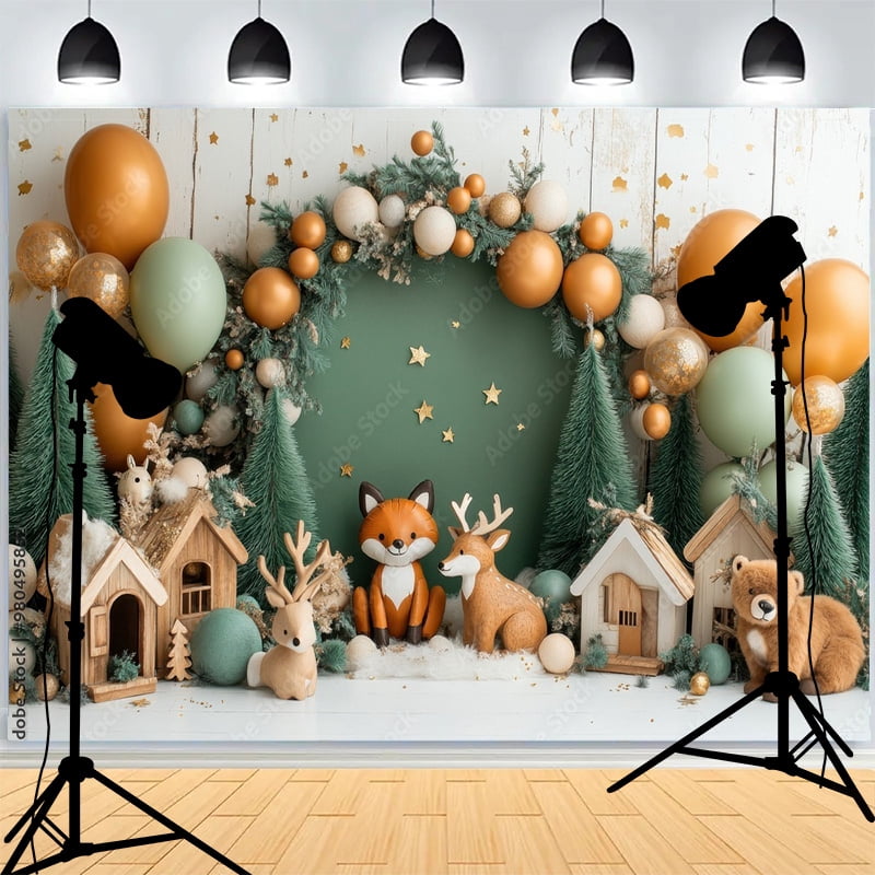 Front Door Window Christmas Day Wreach Photography Backdrops New Year ...