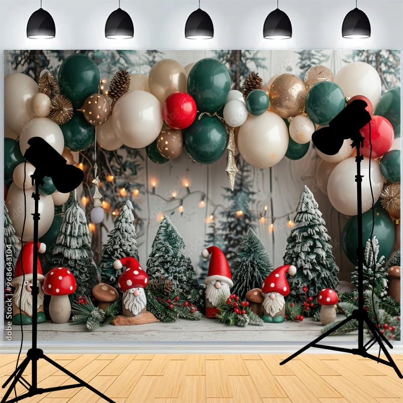 Front Door Window Christmas Day Wreach Photography Backdrops New Year ...