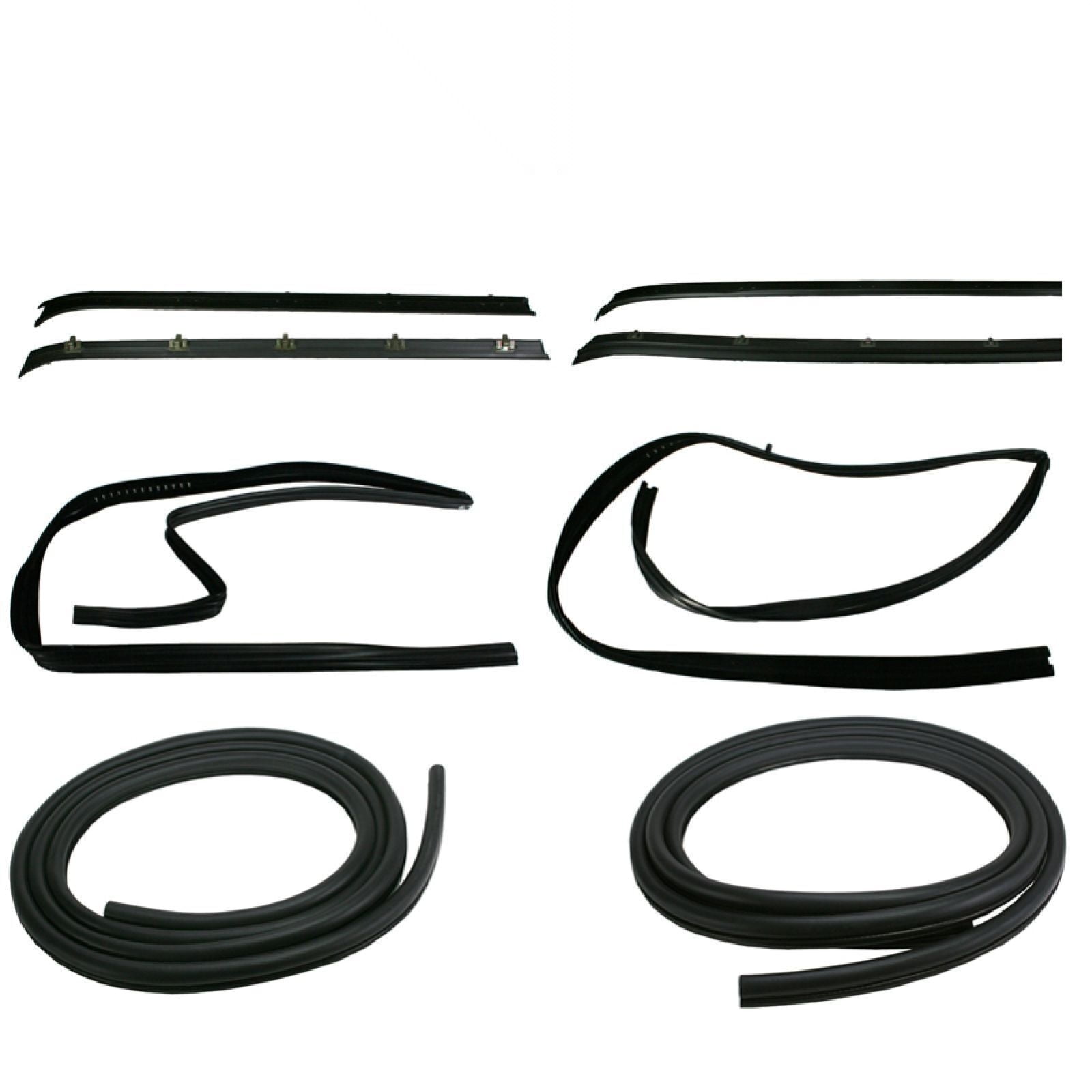Front Door Window Run Sweep Felts Weatherstrip Seals Kit Set for 1981-1991 for GMC Trucks ...