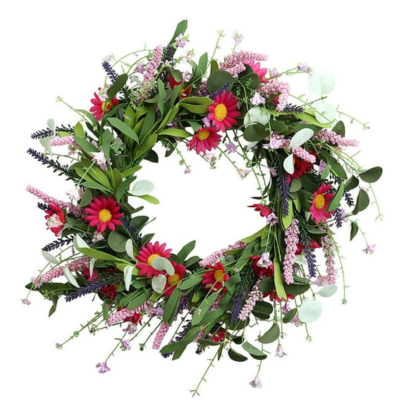 Front Door Wreath Fragrant Flowers Leaves And Money Plants Outdoor ...