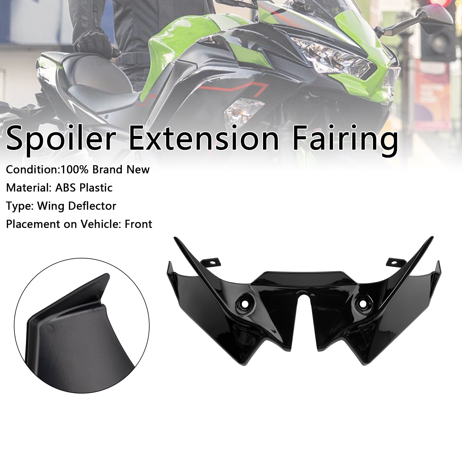 Front Downforce Spoiler Extension Fairing For Kawasaki Z650 2021-2024 ...