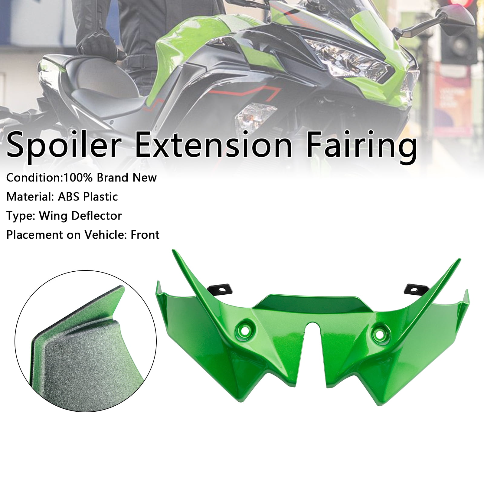 Front Downforce Spoiler Extension Fairing For Kawasaki Z650 2021-2024 ...