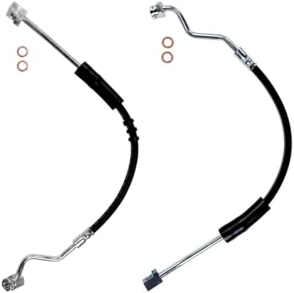 Front Driver and Passenger Brake Hydraulic Hose Brake Line Hose ...