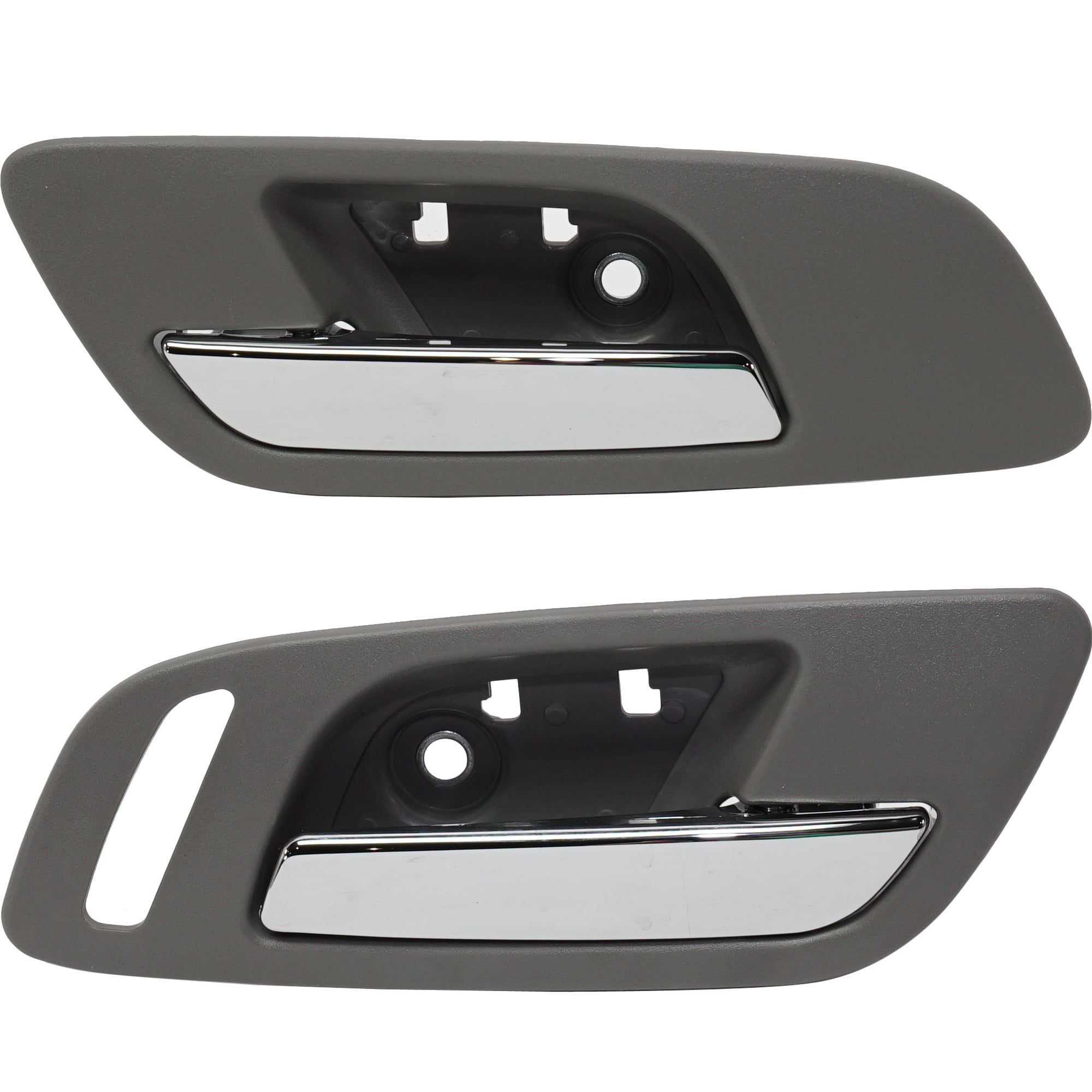 Front Driver and Passenger Side Interior Door Handles Gray Bezel with ...