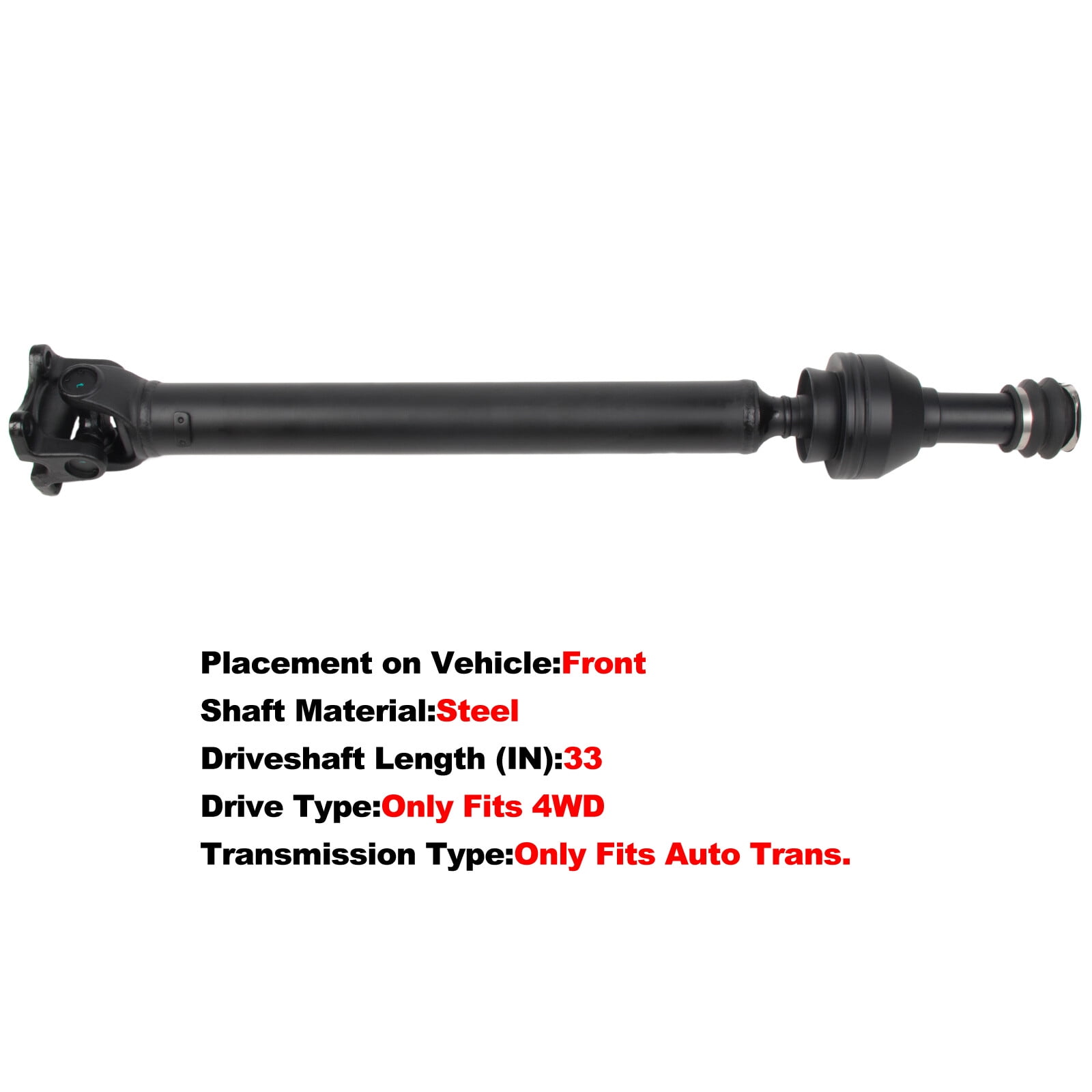 Front Driveshaft Prop Shaft Assembly For 2002-2006 Dodge Ram 1500 4WD ...