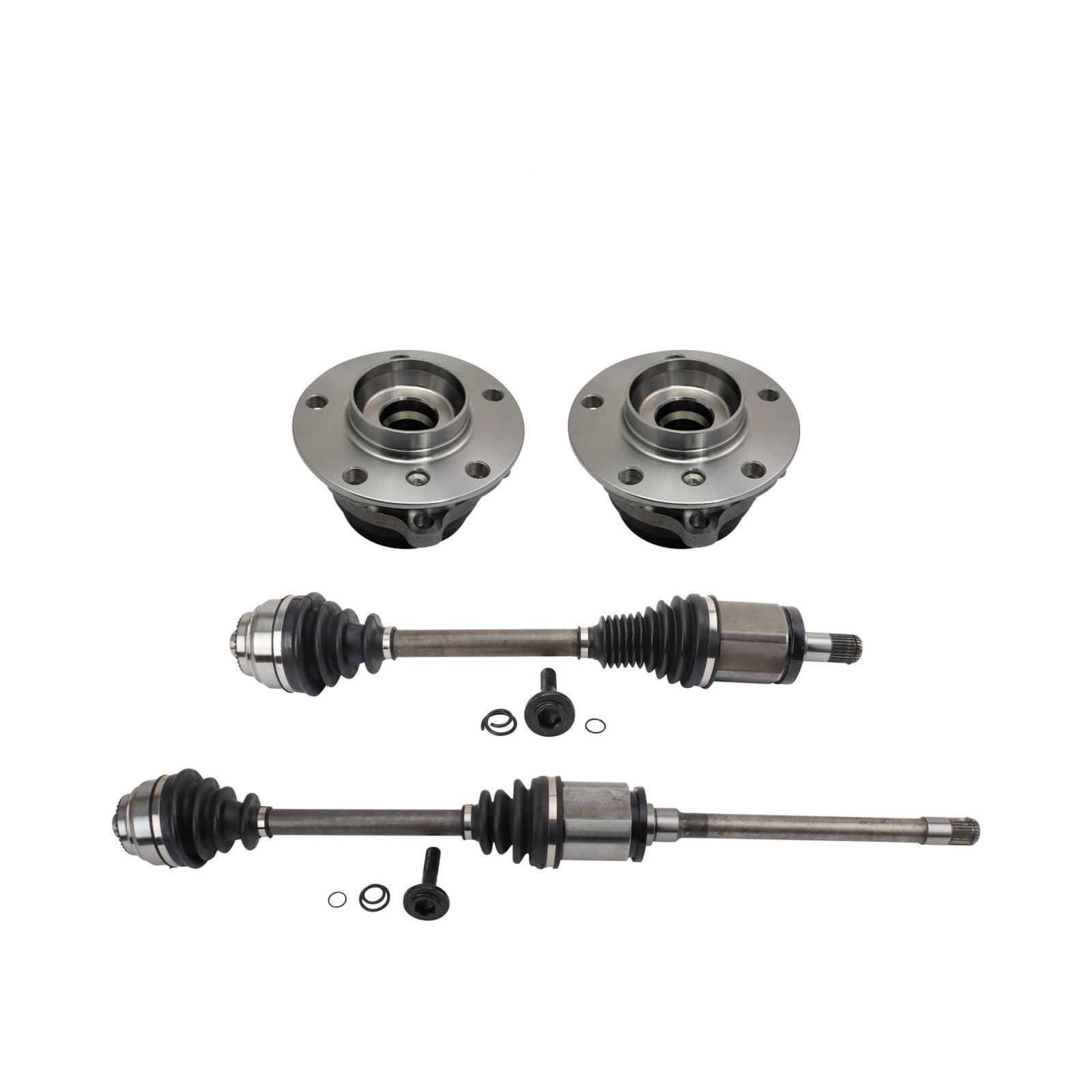 Front Drivetrain Kit with CV Axles & Wheel Bearings - 4 Piece TRQ Kit ...