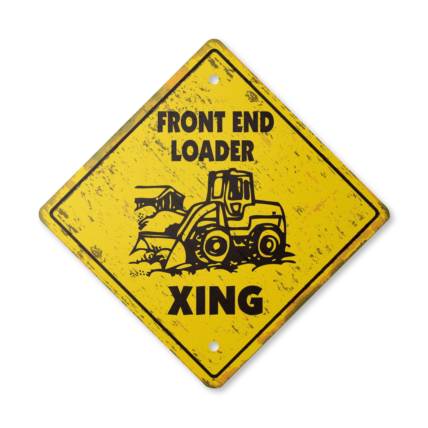 Front End Loader Xing Vintage Crossing Sign Zone Xing | Indoor/Outdoor ...