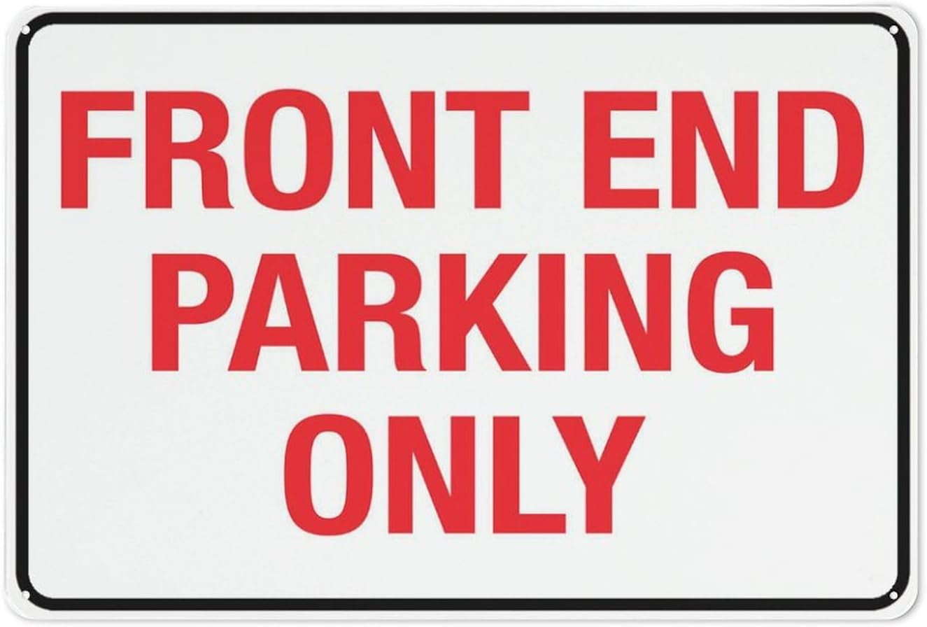 Front End Parking Only Red Sign For House Door Office Business Yard ...