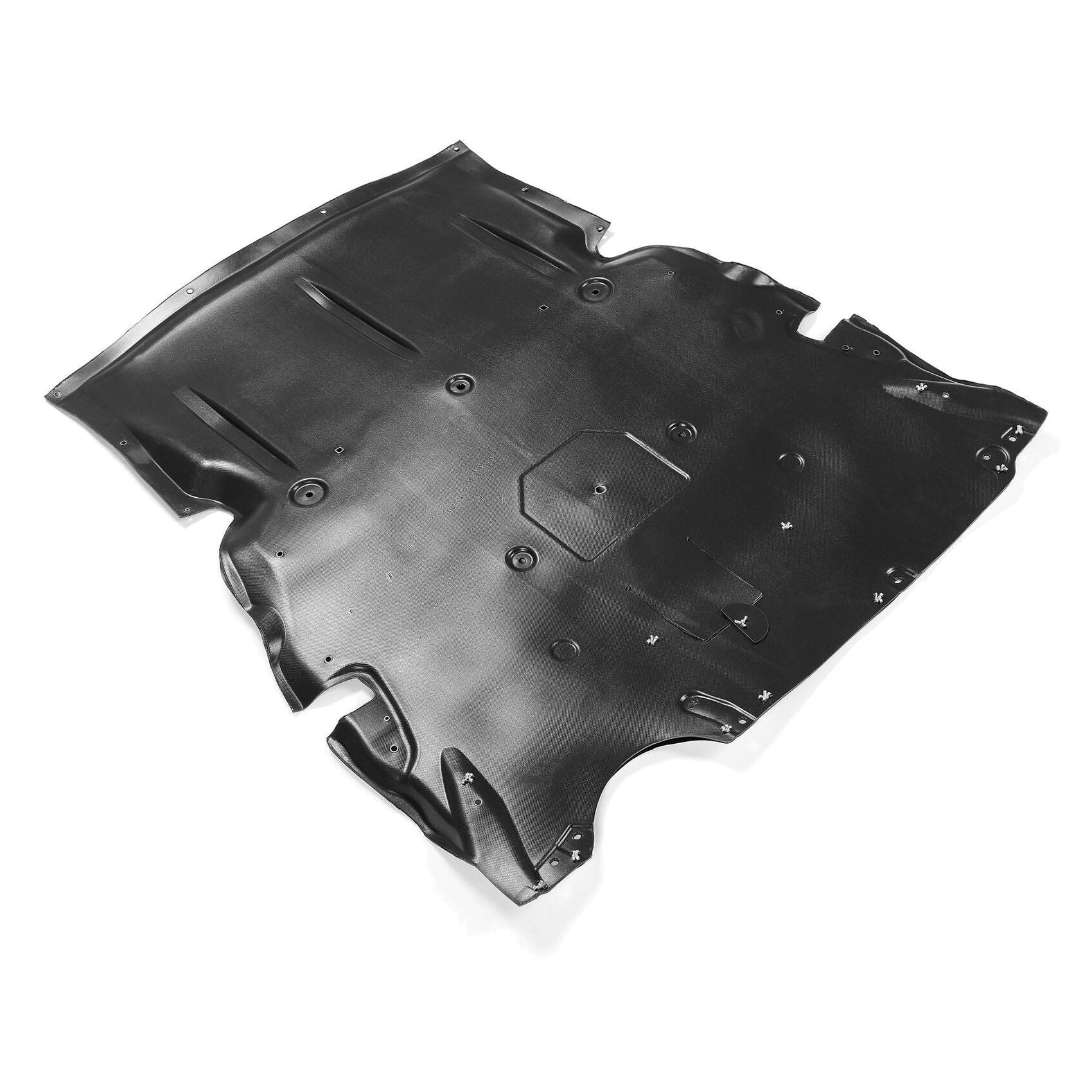 Front Engine Splash Shield - Plastic and Aluminum Construction - Black ...