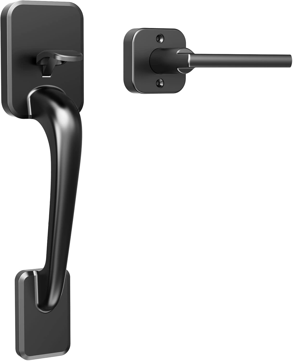 Front Entry Handleset with Lever, Single Cylinder Exterior Door Handle ...