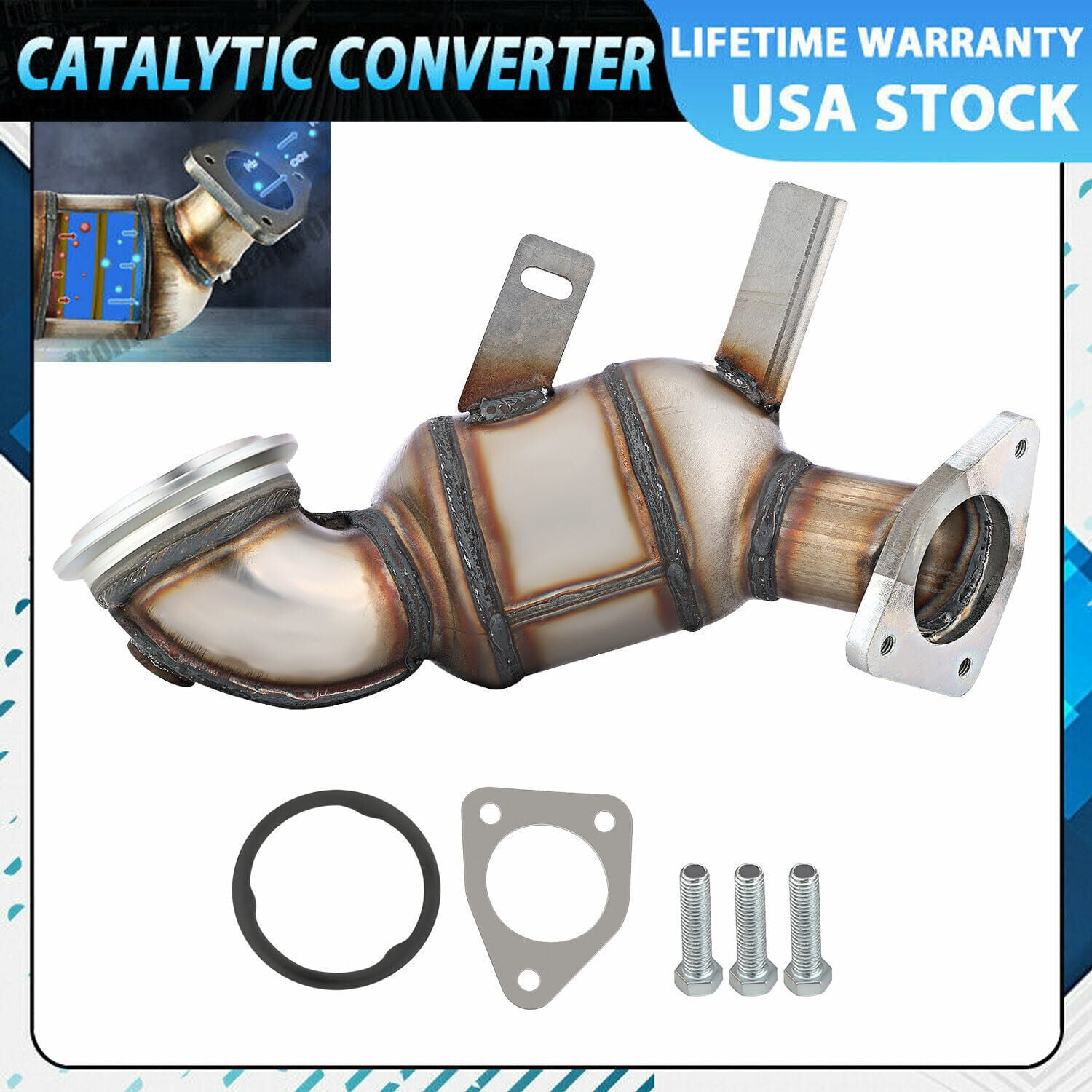 Front Exhaust Catalytic Converter for Chevrolet Cruze 1.4L 2011-16 ...