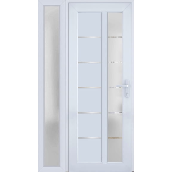 Front Exterior Prehung Metal-Plastic Door | Manux 8415 Matte Black ...