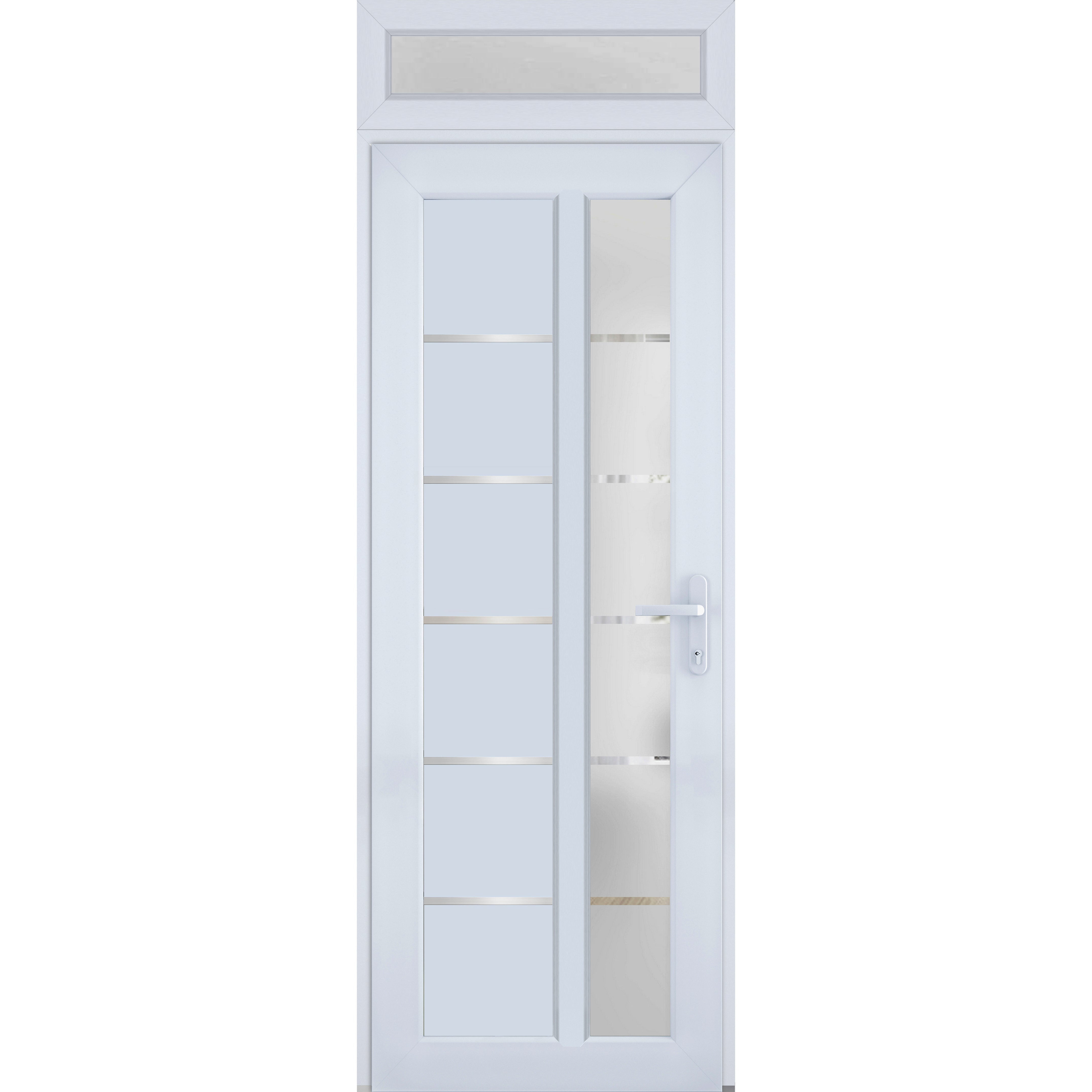 Front Exterior Prehung Metal-Plastic Door Frosted Glass / Manux 8088 ...