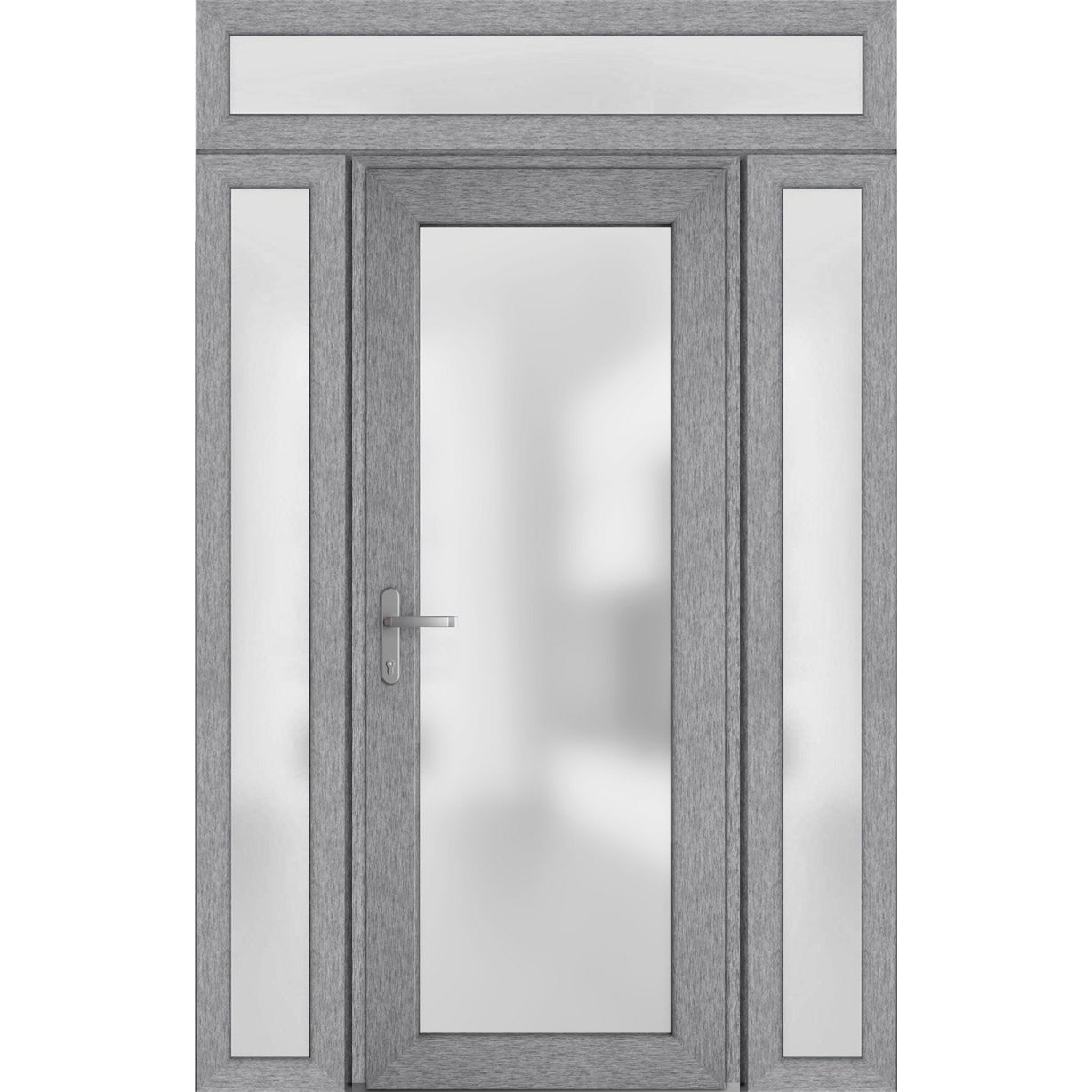 Front Exterior Prehung Metal-Plastic Door Frosted Glass / Manux 8102 ...