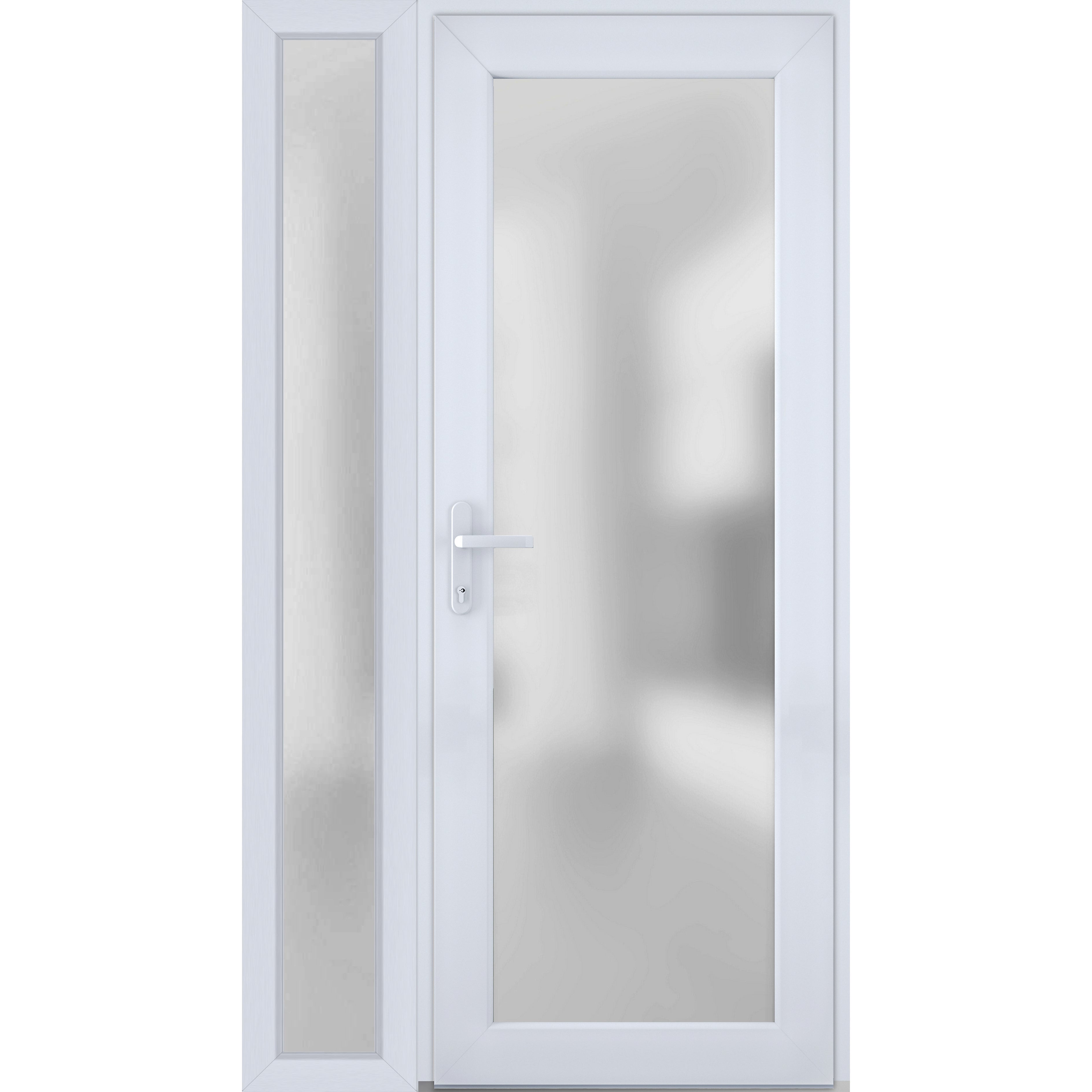 Front Exterior Prehung Metal-Plastic Door Frosted Glass / Manux 8102 ...
