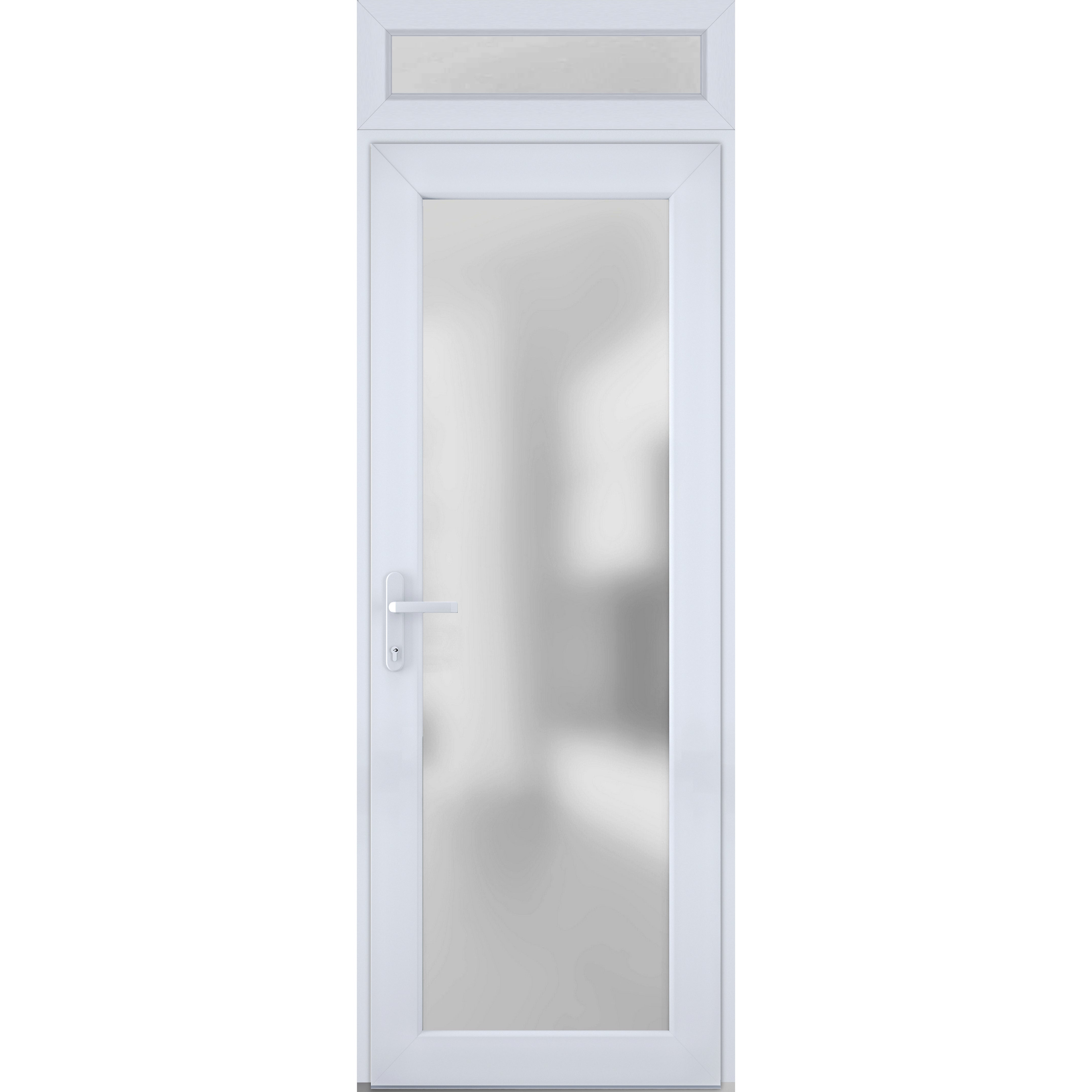 Front Exterior Prehung Metal-Plastic Door Frosted Glass / Manux 8102 ...
