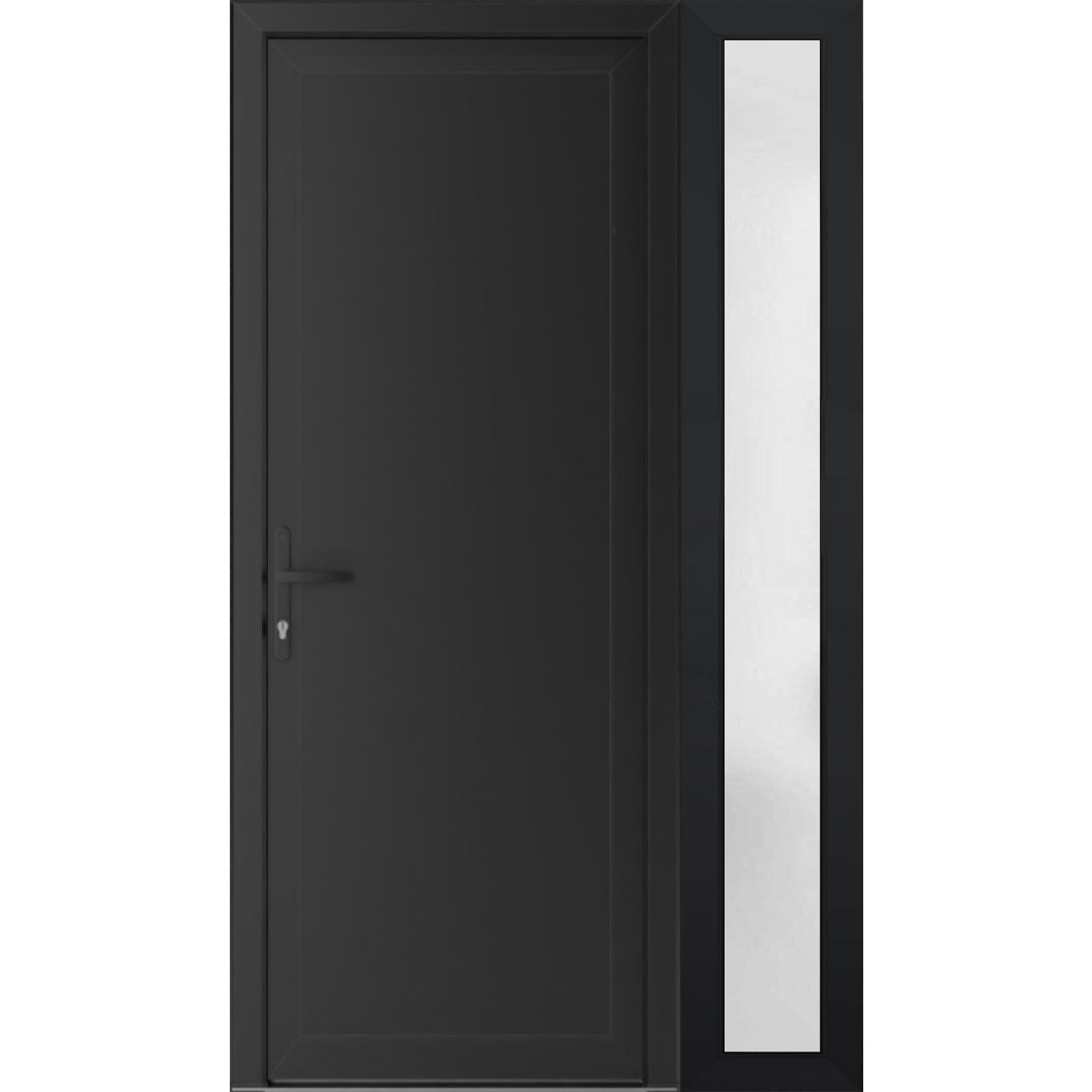 Front Exterior Prehung Metal-Plastic Door Frosted Glass | Manux 8111 ...