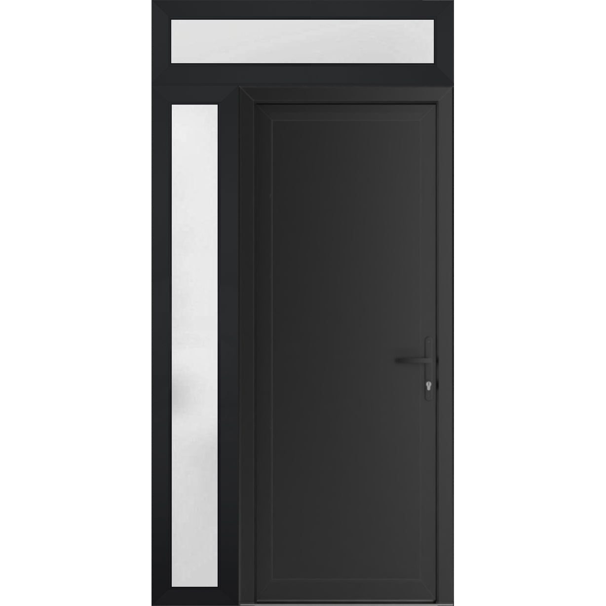 Front Exterior Prehung Metal-Plastic Door Frosted Glass | Manux 8111 ...
