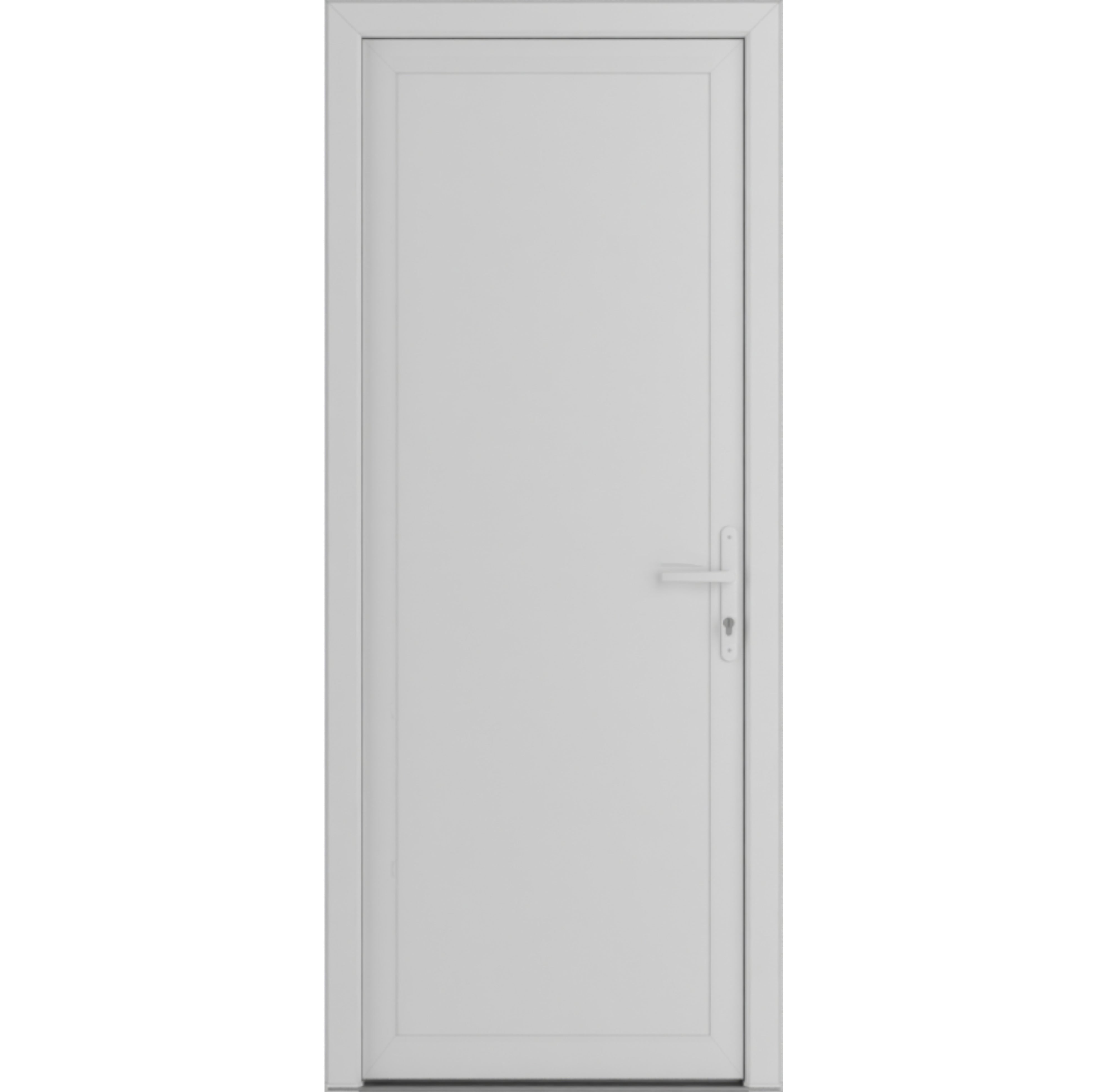 Front Exterior Prehung Metal-Plastic Door Frosted Glass | Manux 8111 ...