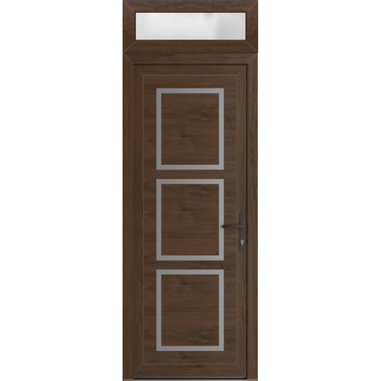Front Exterior Prehung Metal-Plastic Door Frosted Glass | Manux 8661 ...