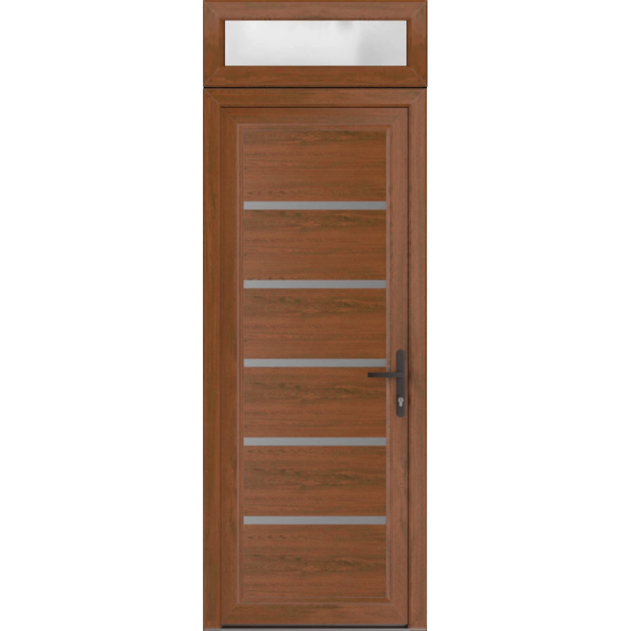 Front Exterior Prehung Metal-Plastic Door | Manux 8415 Walnut | Top ...