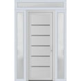 Front Exterior Prehung Metal-Plastic Door | Manux 8415 White Silk | 2 ...