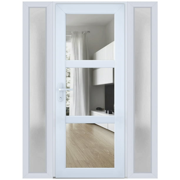 Front Exterior Prehung Metal-Plastic Door See-through / Manux 8555 / 2 ...