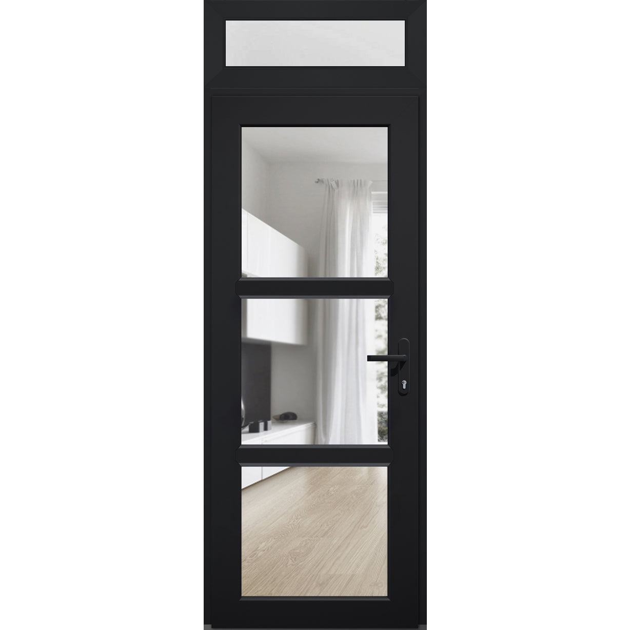 Front Exterior Prehung Metal-Plastic Door See-through / Manux 8555 ...