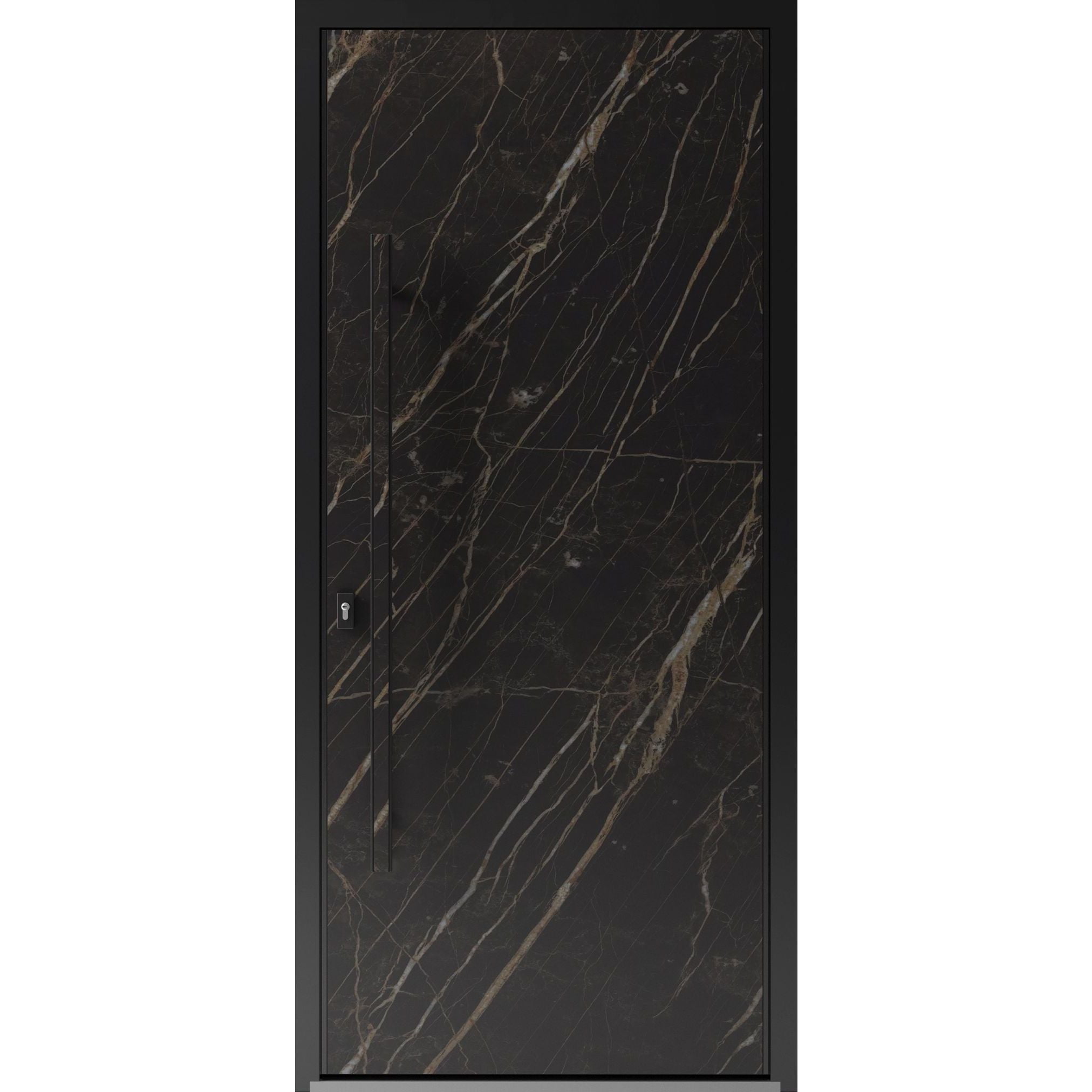 Front Exterior Prehung Steel Door / Dekton 0118 Natural Noir / Entry ...
