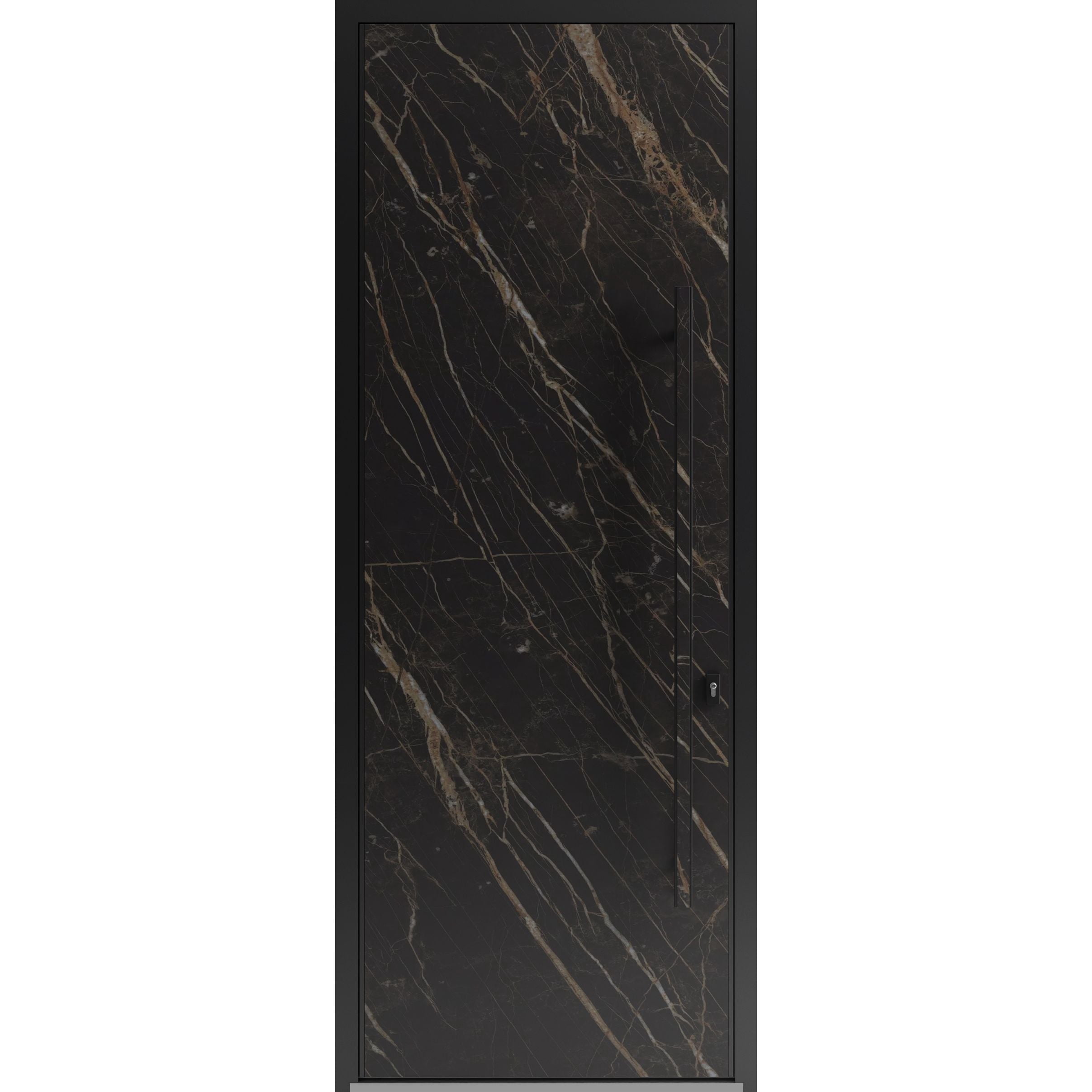 Front Exterior Prehung Steel Door / Dekton 0118 Natural Noir / Entry ...