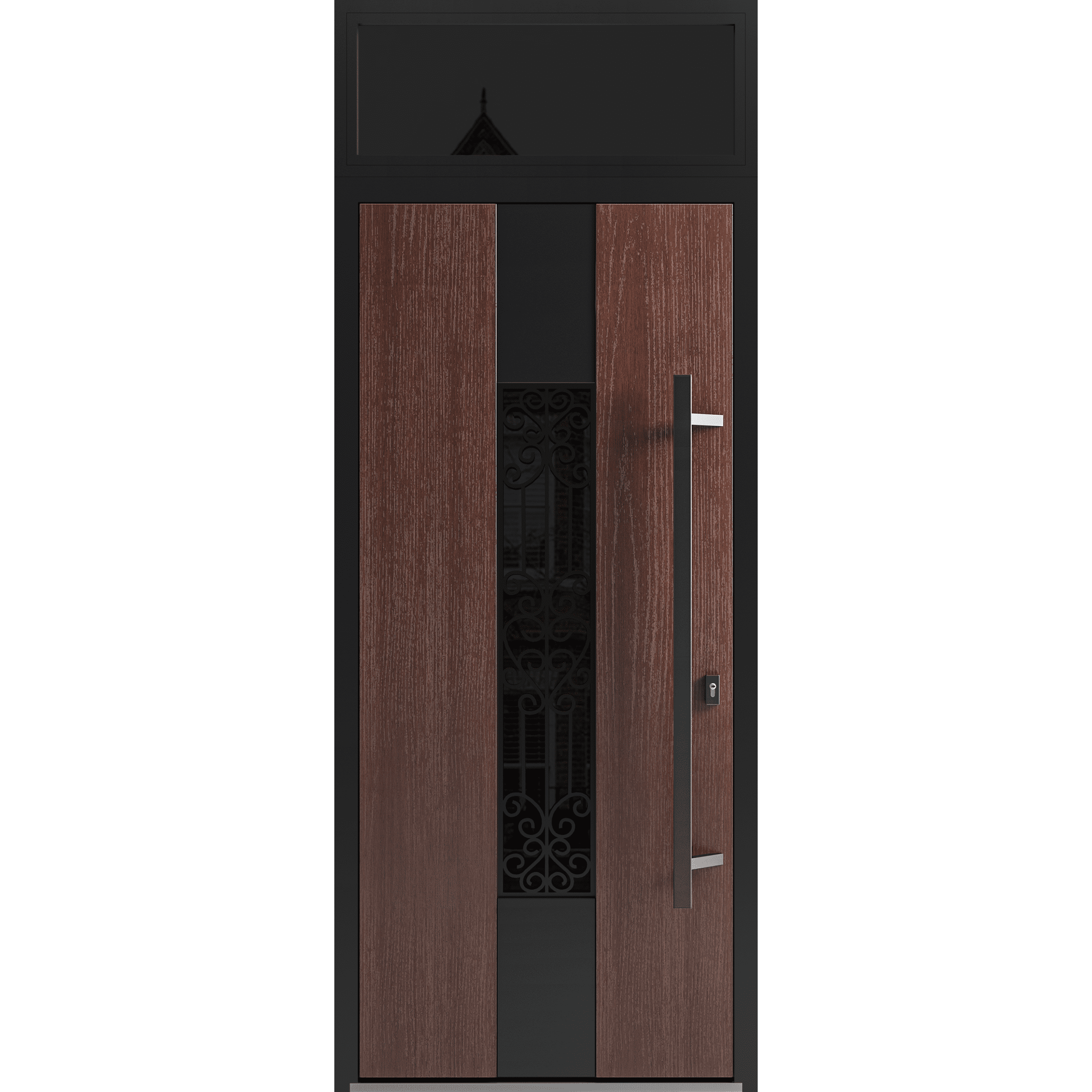Front Exterior Prehung Steel Door / Ronex 1205 Bronze Oak / Top ...