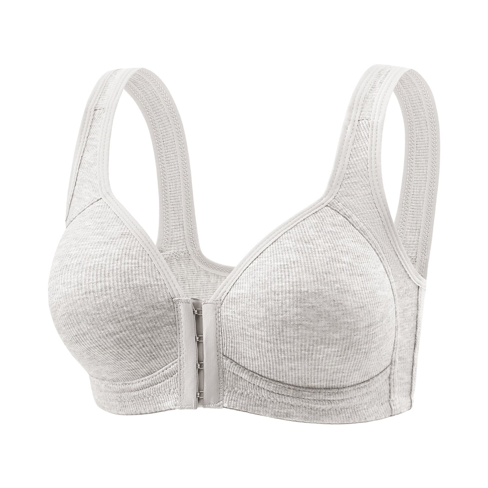 Front Fasten Push Up Bra Soft Cotton Support Natural Shape Wireless ...