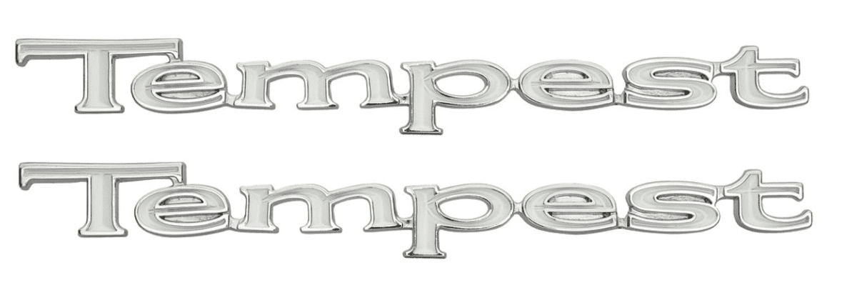 Front Fender Emblem For Set 1967-1969 Pontiac Tempest Models Made in ...