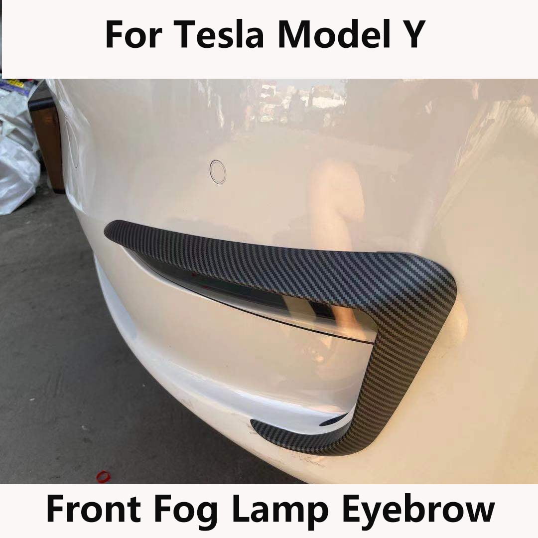 Front Fog Lamp Eyebrow decorate For Tesla Model Y modification ...