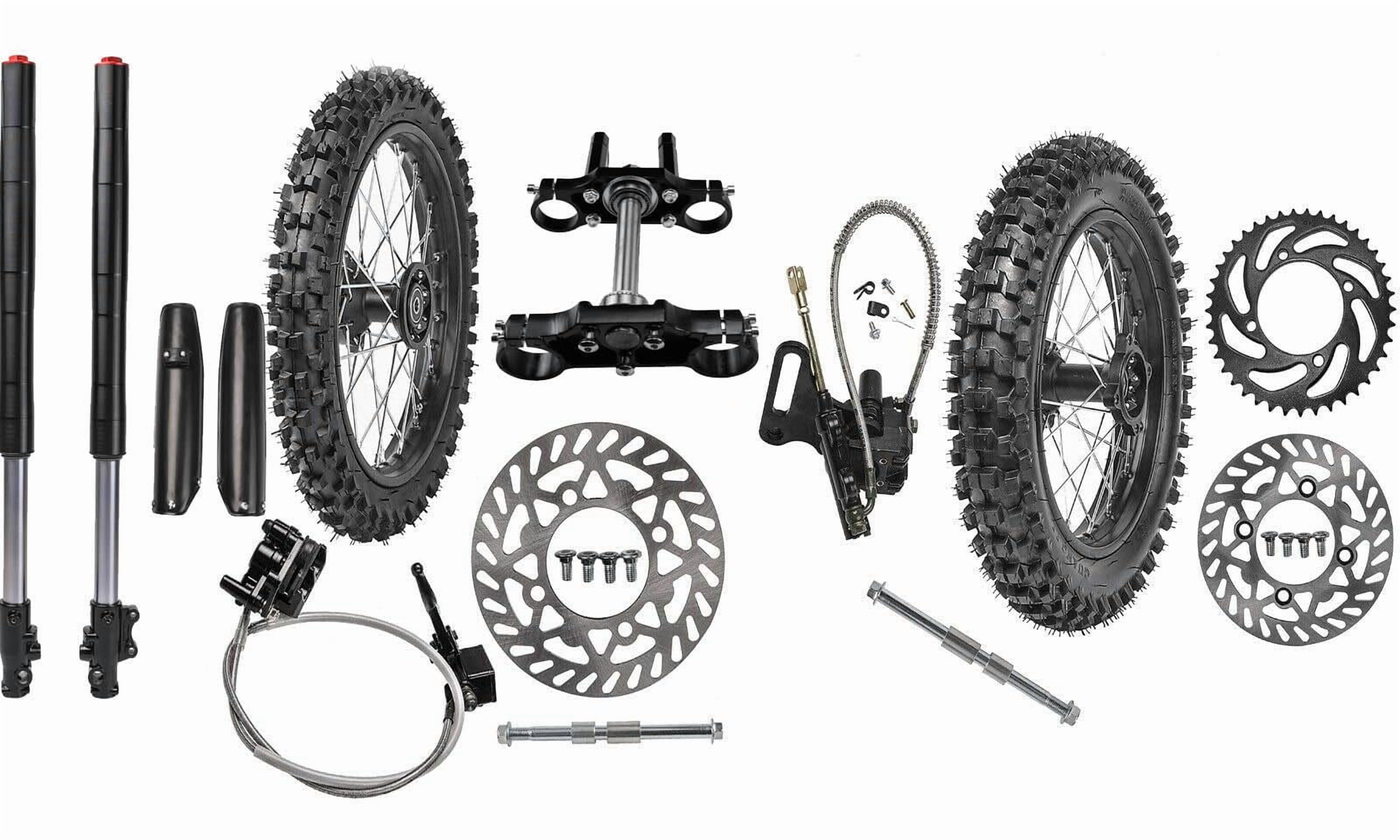 Front Forks End Triple Tree + 17" 14" Wheel 90/100-14 70/100-17 Tire ...