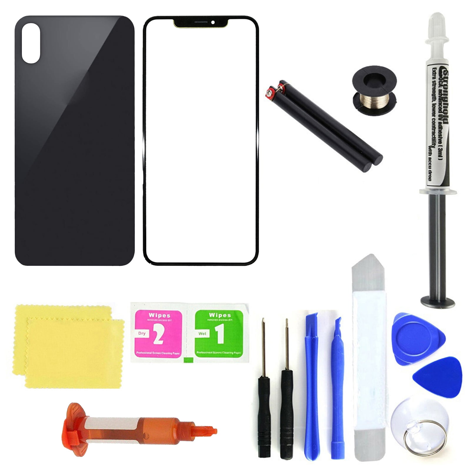 Front Glass Screen Back Cover Replacement Repair Tools Kit Phone ...