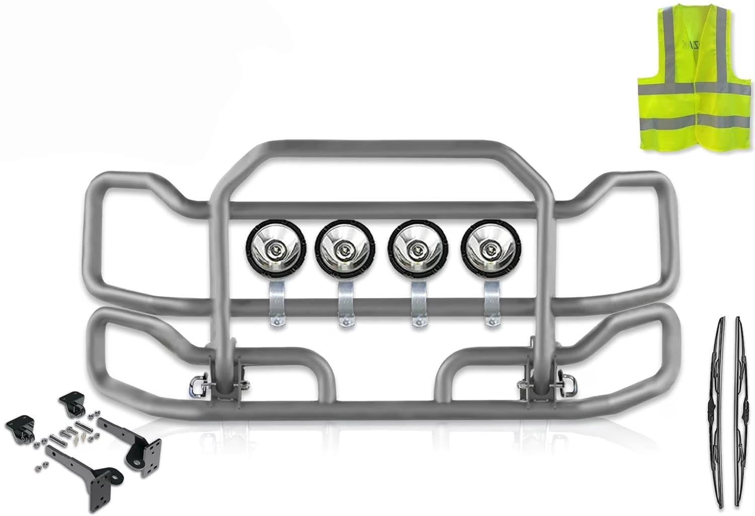 Front Grey Grille Deer Moose Brush Bumper Guard Large Compatible with ...