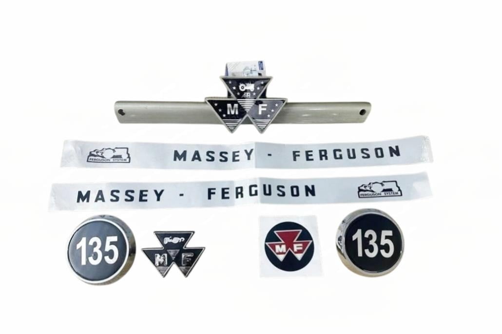 Front Grill Badge And Bonnet Sticker Set Fit Massey Ferguson 135 ...