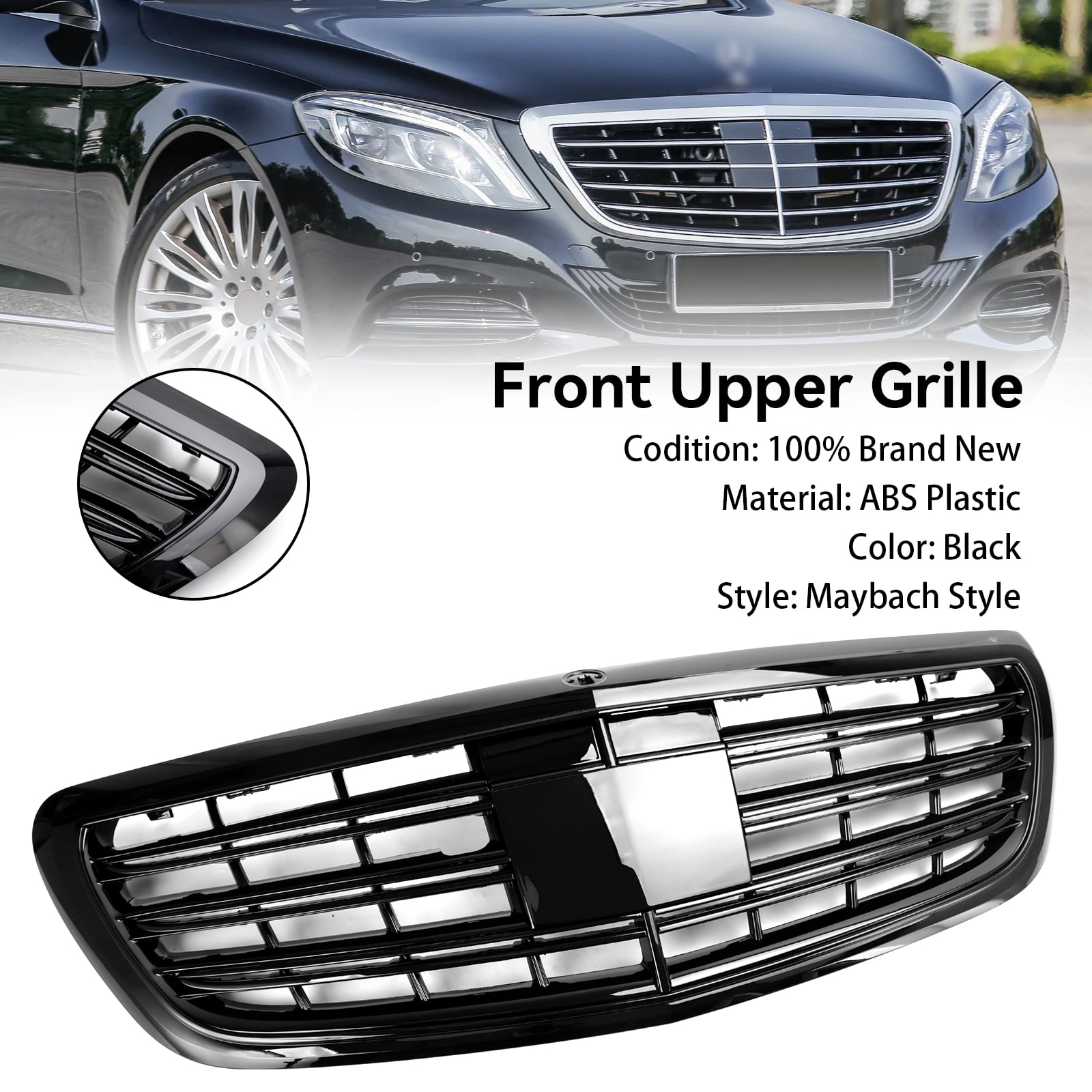 Front Grill Grille Fit For Mercedes-Benz S-class W222 S500 S550 S600 ...
