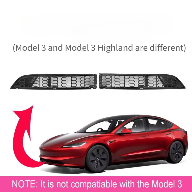Front Grill Guard Grille Inserts Mesh for Tesla Model Y 3 Highland 2024 ...