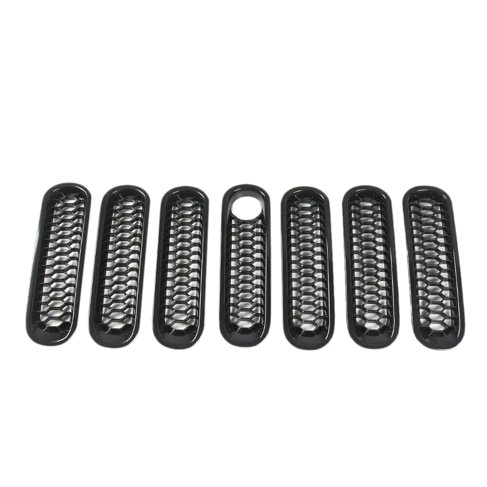 Front Grill Mesh Inserts Kit Honeycomb Clip-in Grille Guard with Lock ...