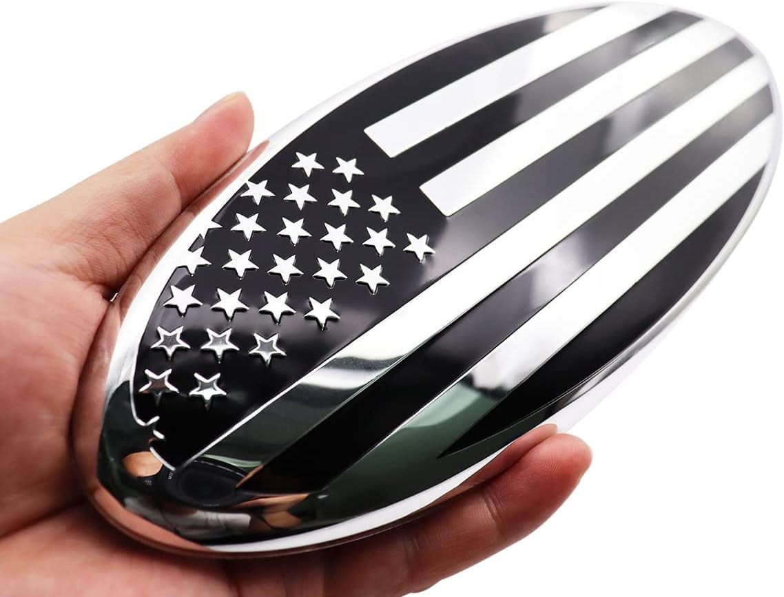 Front Grille American Flag Emblem for Ford, Rear Tailgate Emblem Badge ...
