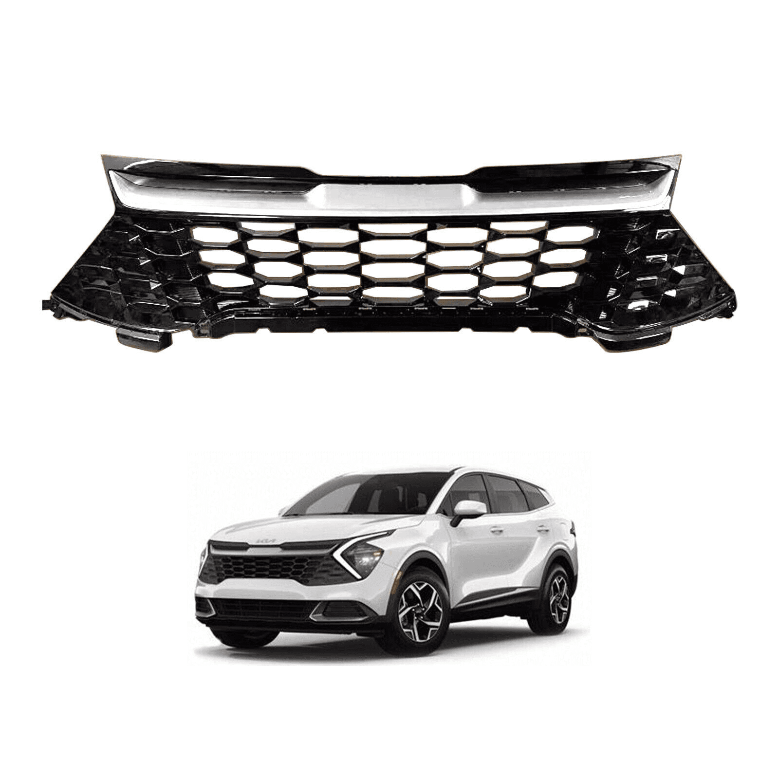 Front Grille Assembly For 2023 2024 K-ia Sportage 4-Door EX LX SX ...