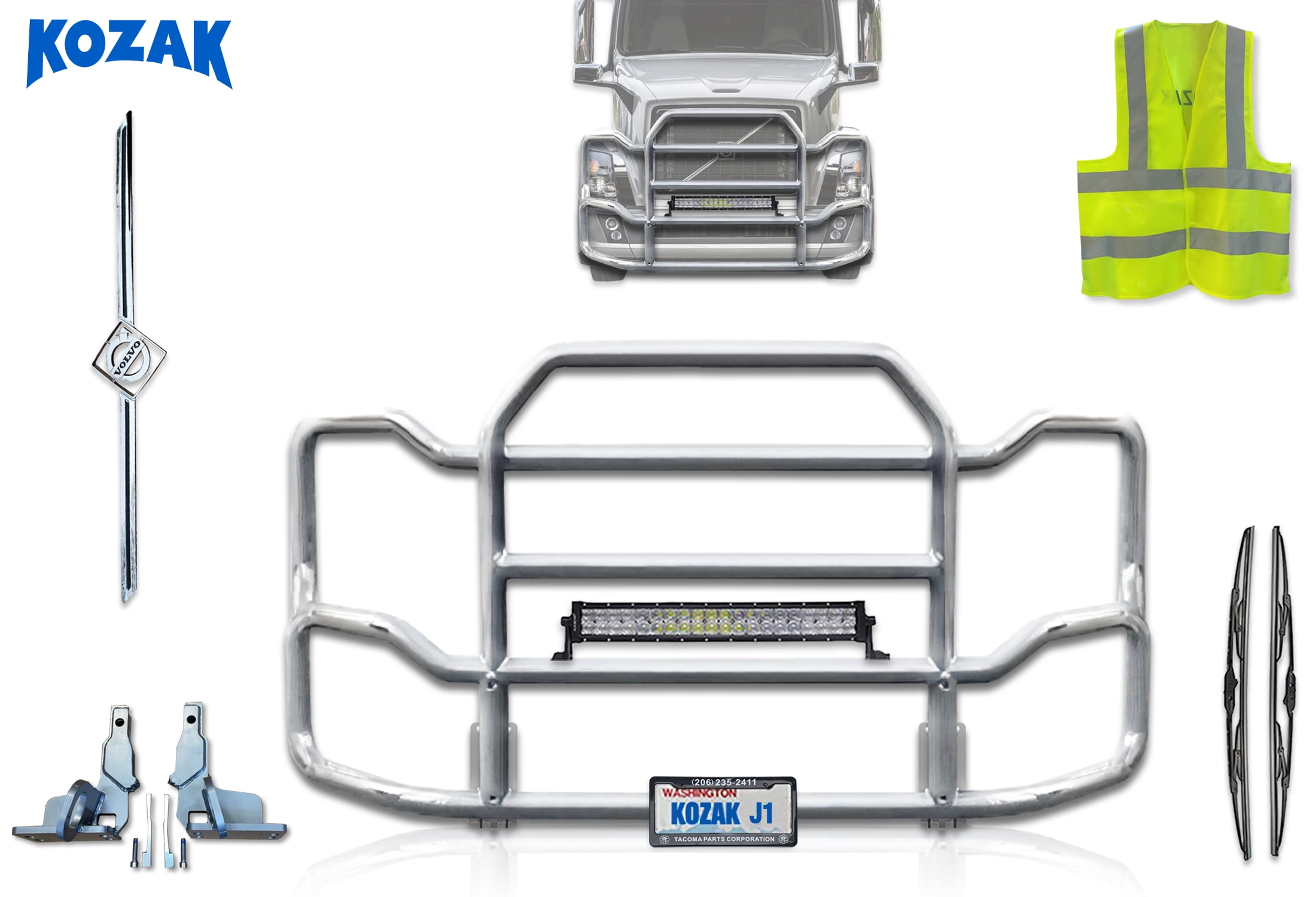 Front Grille Deer Moose Brush Bumper Guard Large Compatible with Volvo ...