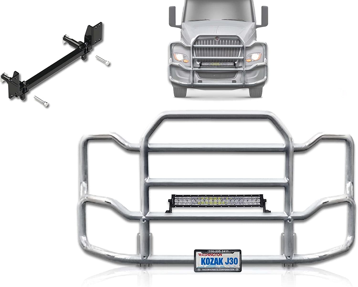 Front Grille Deer Moose Brush Bumper Guard Large For International LT ...