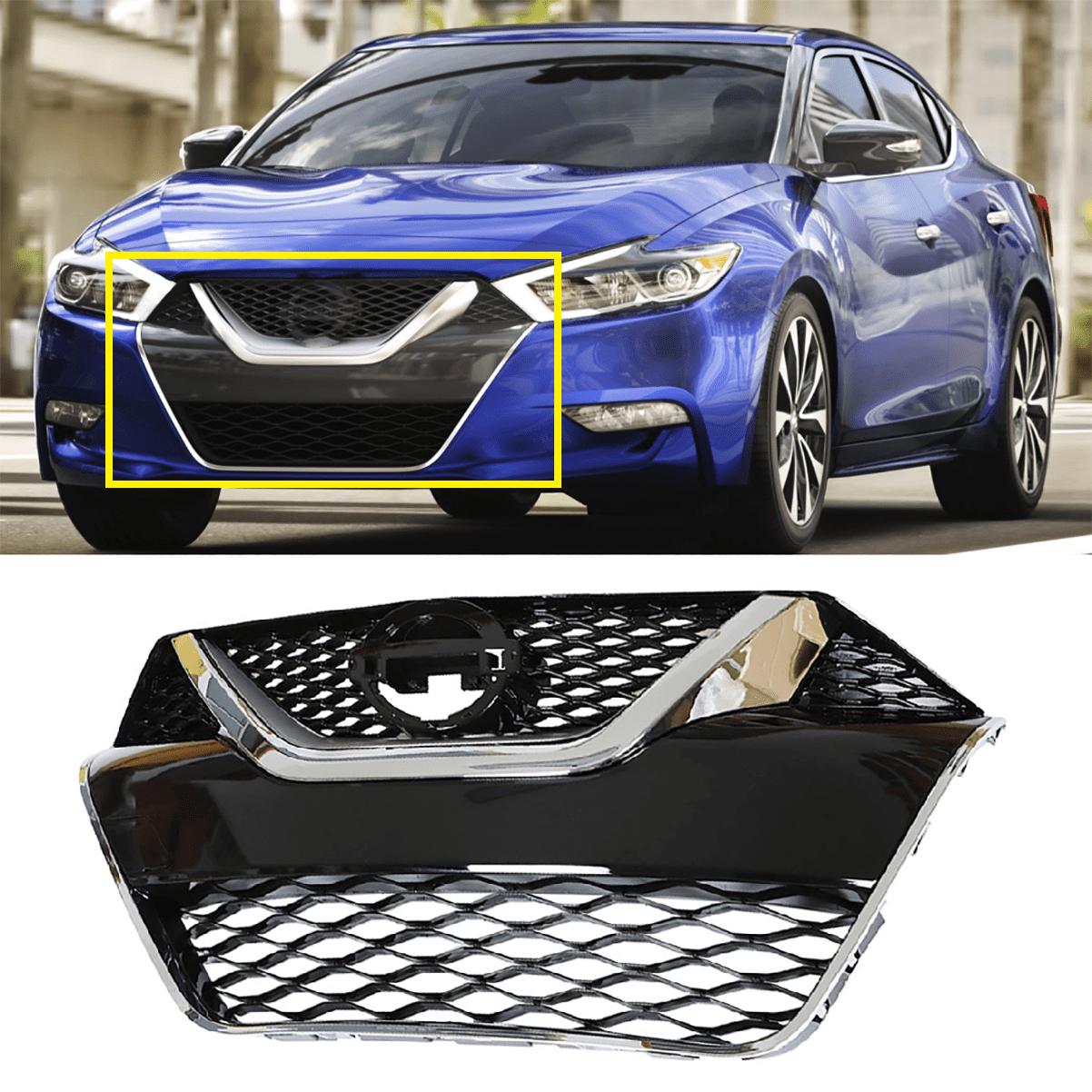 Front Grille Fit for Nissan Maxima (2016-2017) - Walmart.com
