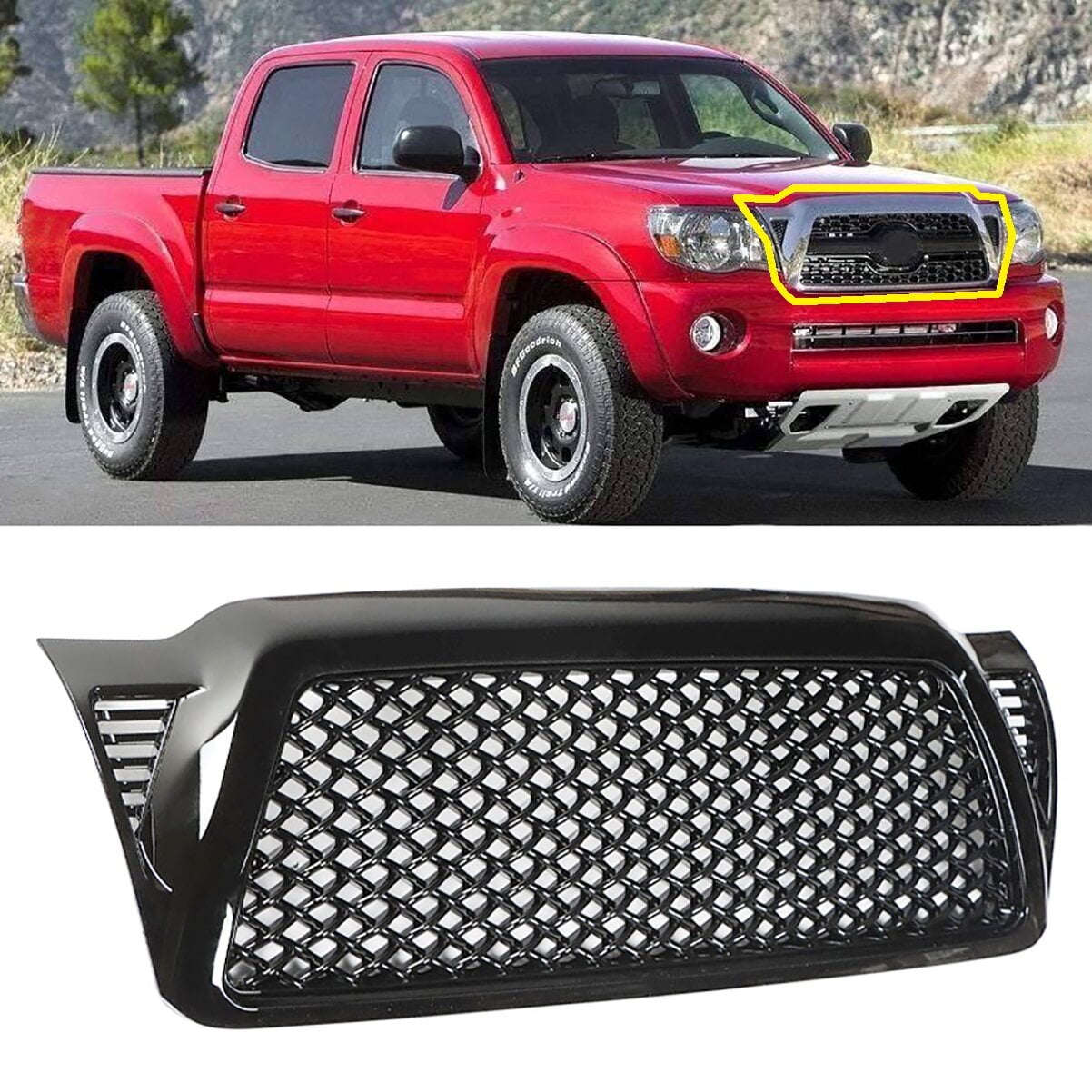 Front Grille Fit for Toyota Tacoma (2005-2011), TO1200279 TO1200269 ...