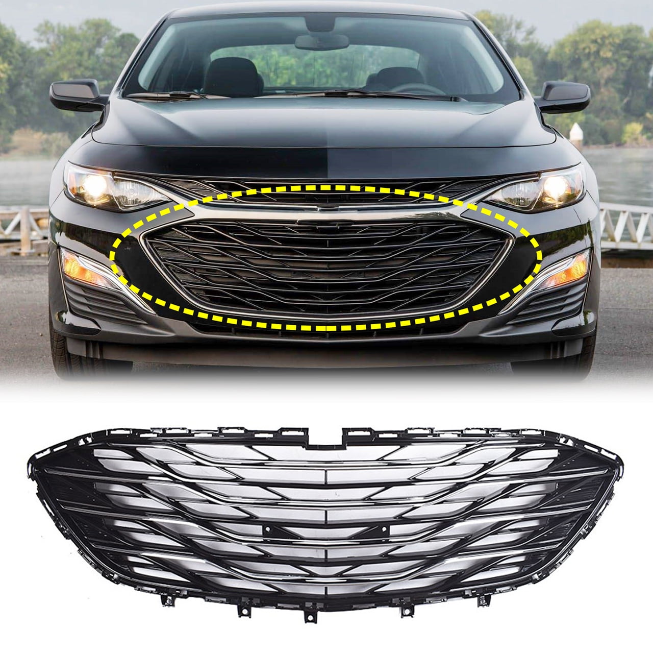 Walmart Chevrolet Malibu 2019-2020 High-Quality Plastic Front Grille ...