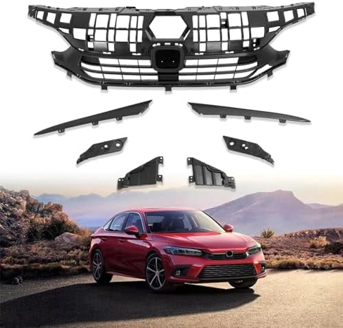 Front Grille With Headlight Eyelid Molding Trim Compatible With 2022 ...